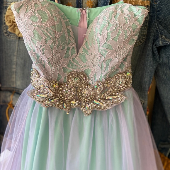 Dresses | Ethereal Strapless Beaded Prom Formal Gown | Poshmark